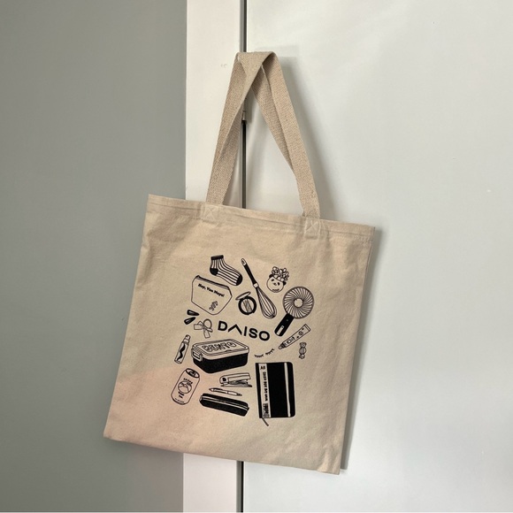 Daiso | Bags | Daiso Limited Edition Canvas Tote Bag | Poshmark